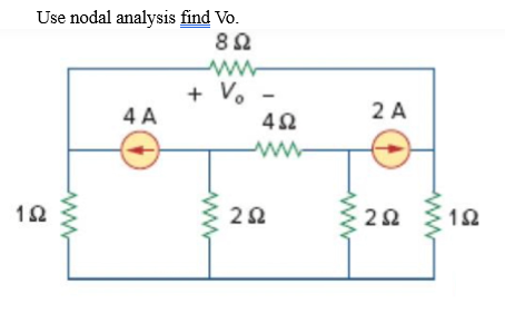 Solved Use nodal analysis find Vo | Chegg.com