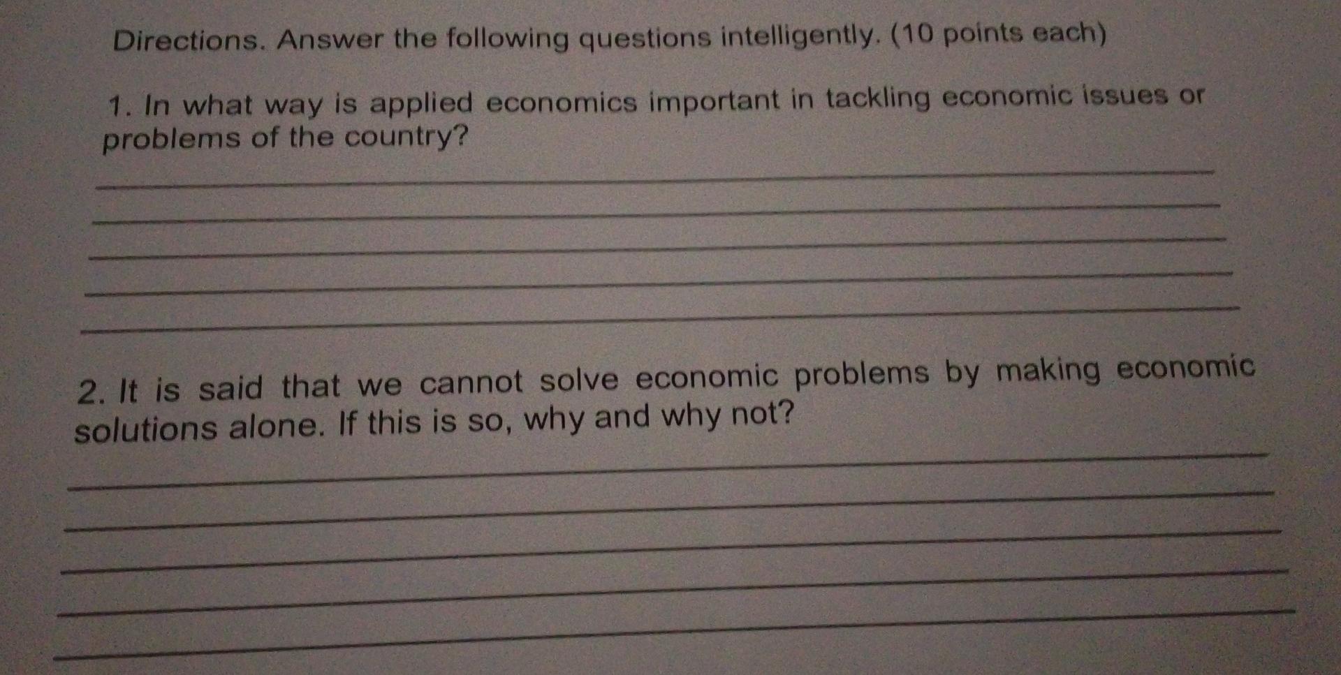 Solved Directions. Answer the following questions | Chegg.com