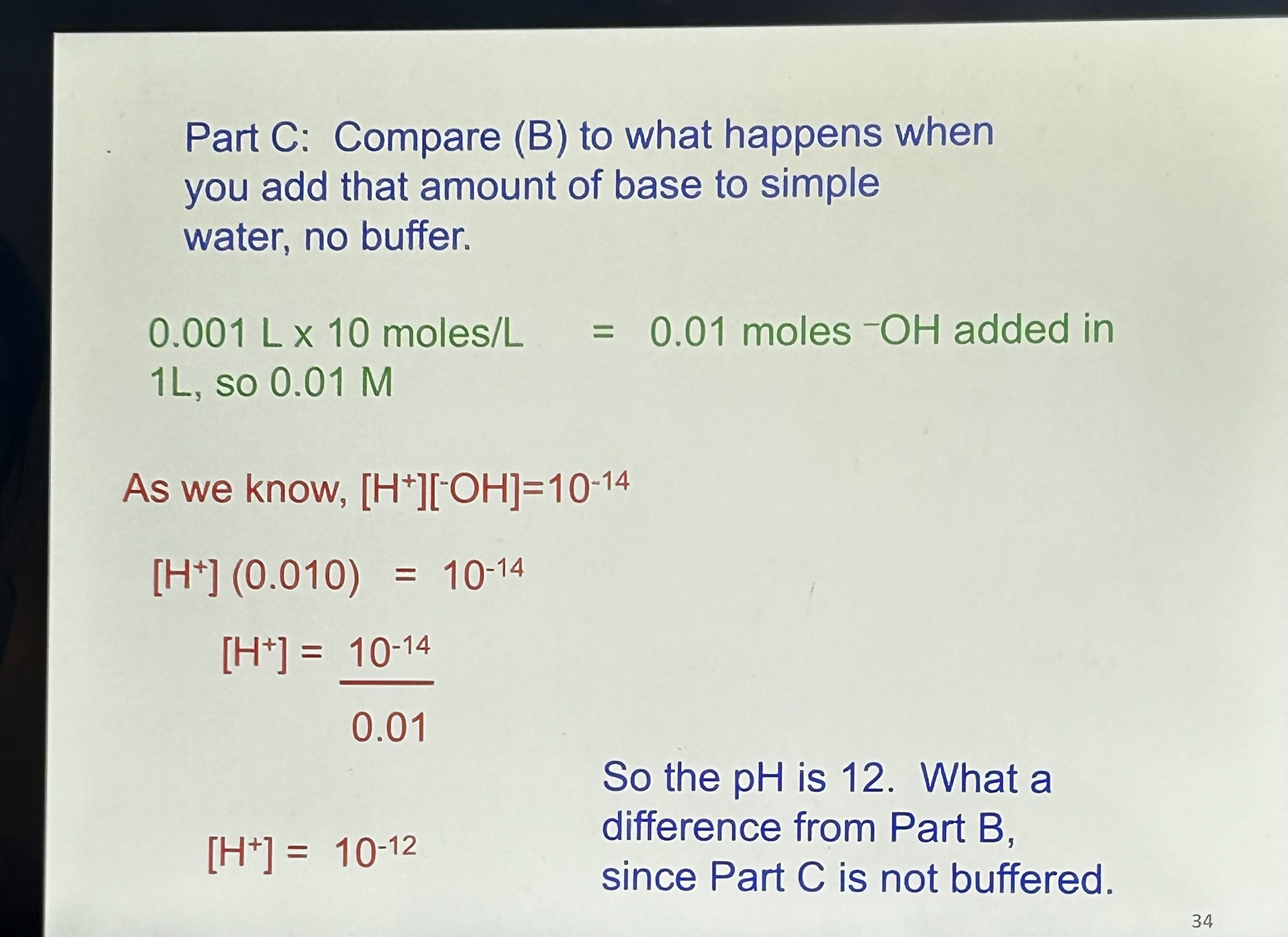Solved Example involving buffering:Part A: What is the pH | Chegg.com