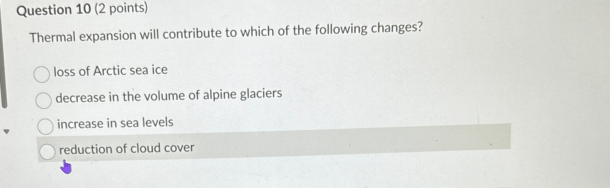 Solved Question 10 (2 ﻿points)Thermal expansion will | Chegg.com