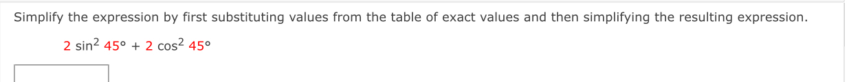Solved Simplify the expression by first substituting values | Chegg.com