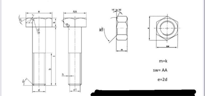 Solved The bolt and nut in the picture above are shown in | Chegg.com