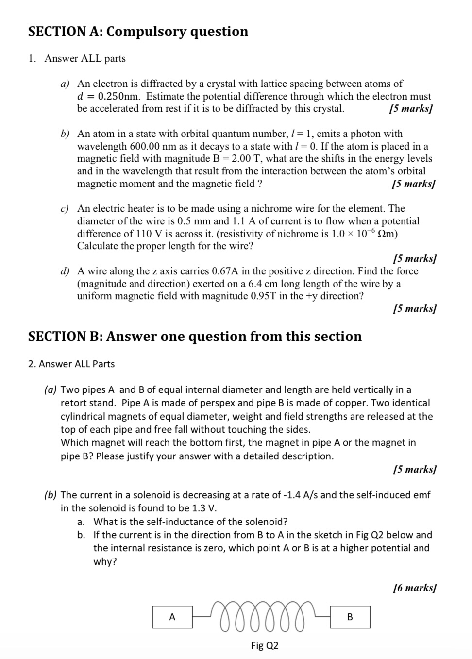 Solved SECTION A: Compulsory questionAnswer ALL partsa) ﻿An | Chegg.com