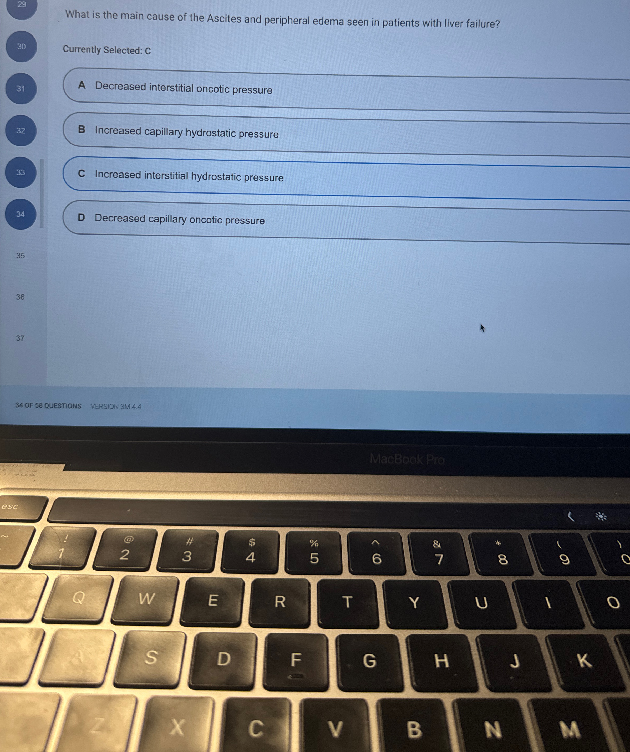Solved 29What is the main cause of the Ascites and | Chegg.com