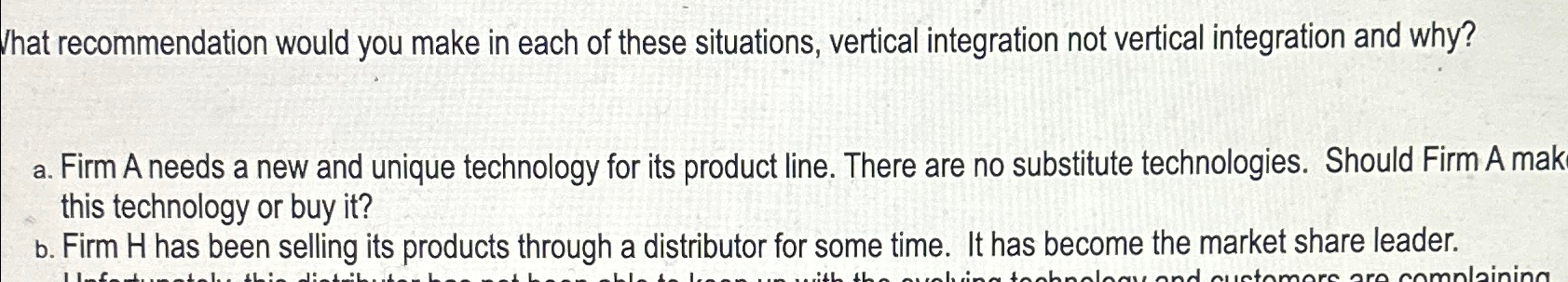 Solved What recommendation would you make in each of these | Chegg.com