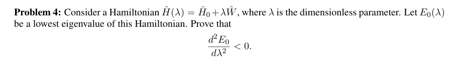 Solved Problem 4: Consider a Hamiltonian hat(H)(\lambda | Chegg.com