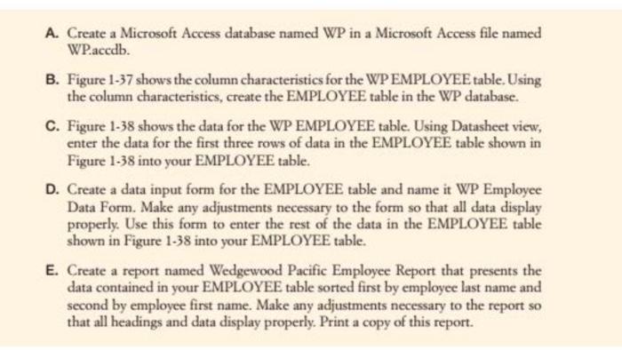 Solved Exercises The Wedgewood Pacific (WP) company, founded | Chegg.com