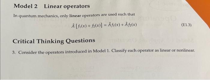 Solved Model 1 Applying Operators An operator is a symbol | Chegg.com