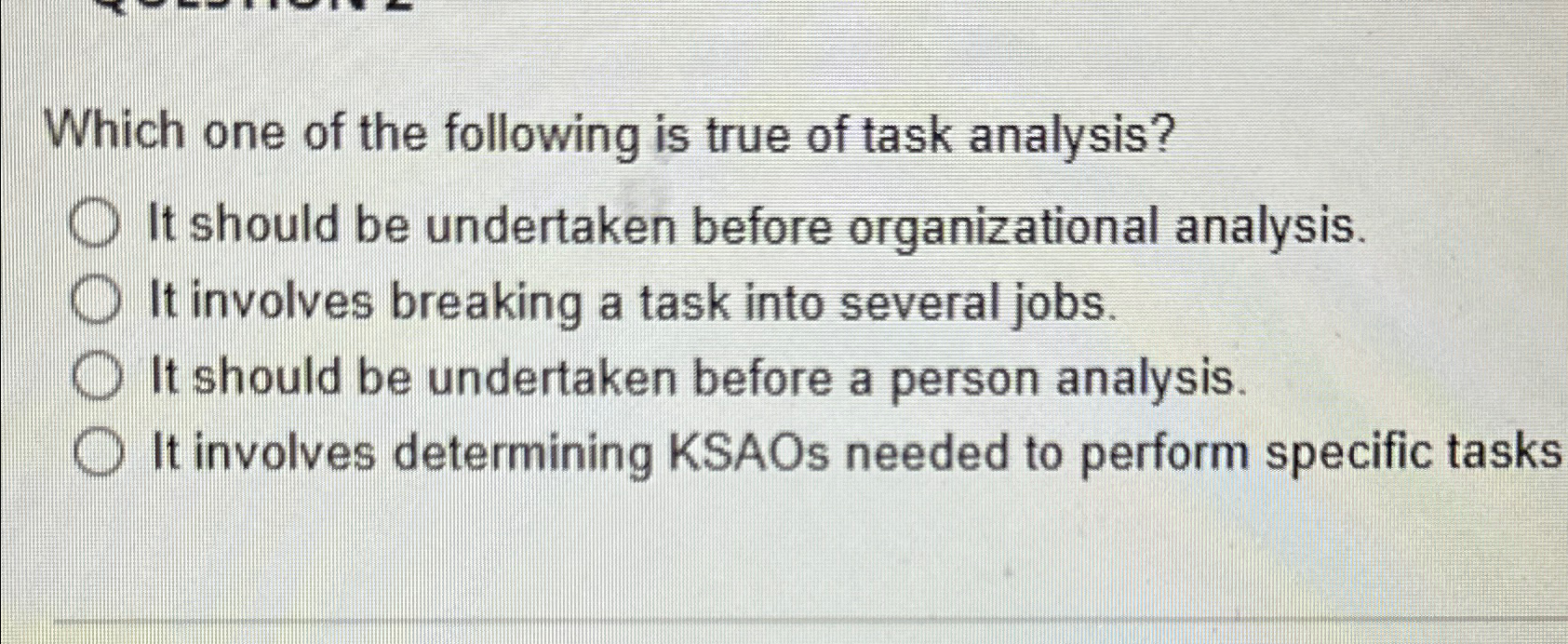 Solved Which one of the following is true of task | Chegg.com