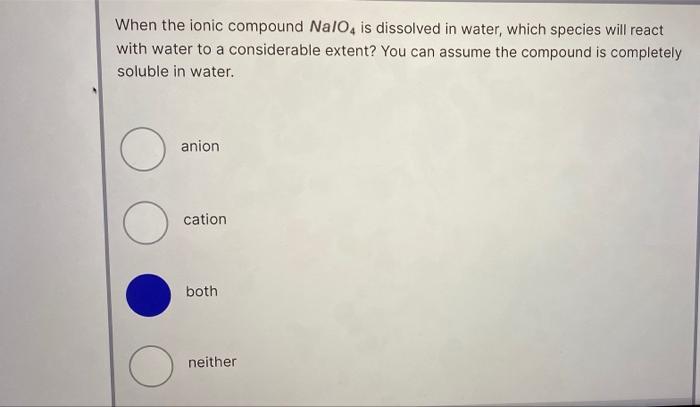 Solved Predict whether the ionic compound MgCr2O7 will form | Chegg.com