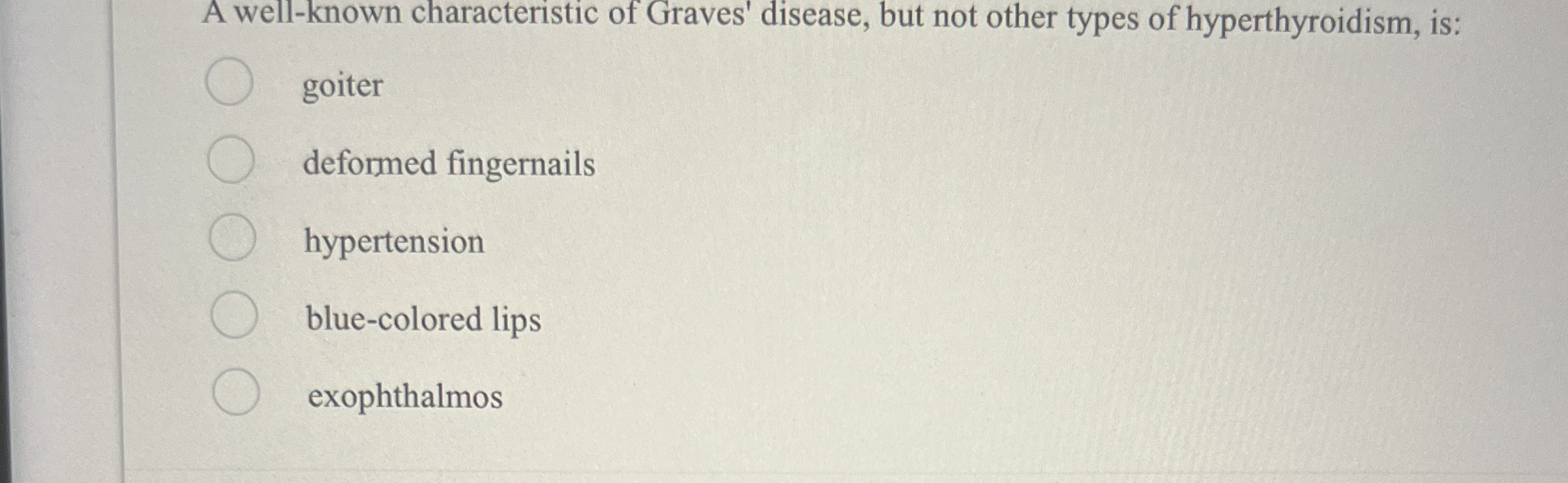 Solved A well-known characteristic of Graves' disease, but | Chegg.com