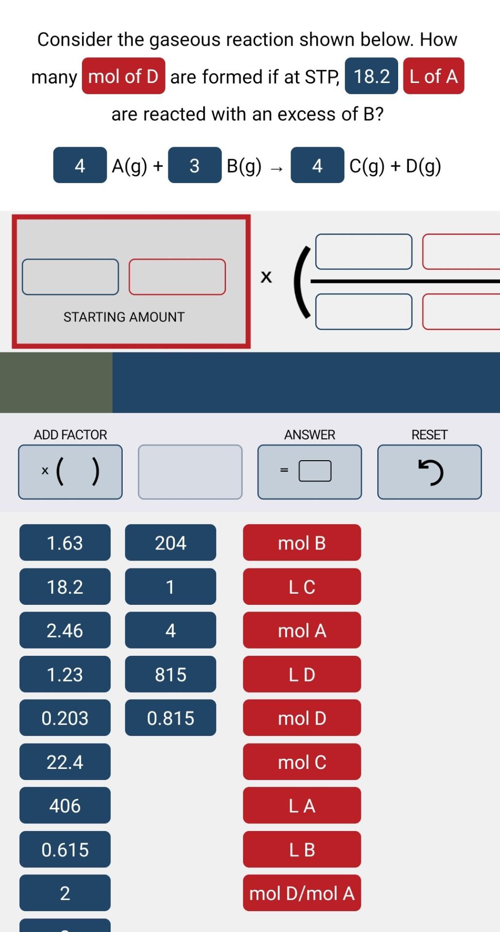 Solved Consider the gaseous reaction shown below. How many | Chegg.com