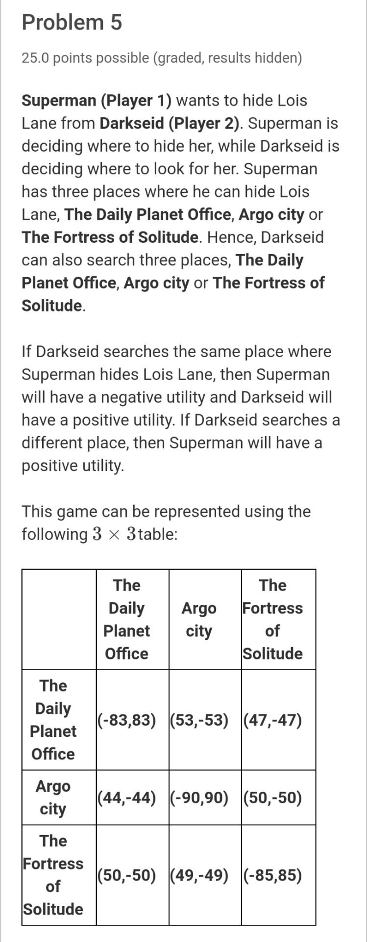 Solved Problem 5 25.0 points possible (graded, results | Chegg.com