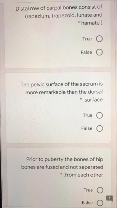 Solved Distal row of carpal bones consist of (rapezium, | Chegg.com