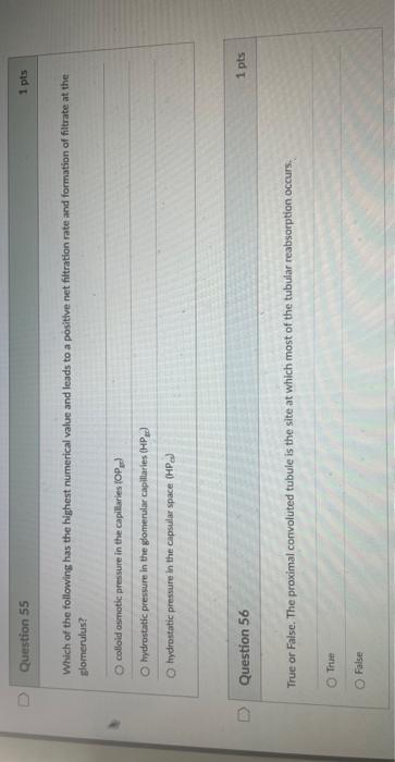 Solved colloid osmotic pressure in the capillaries {Pre) | Chegg.com