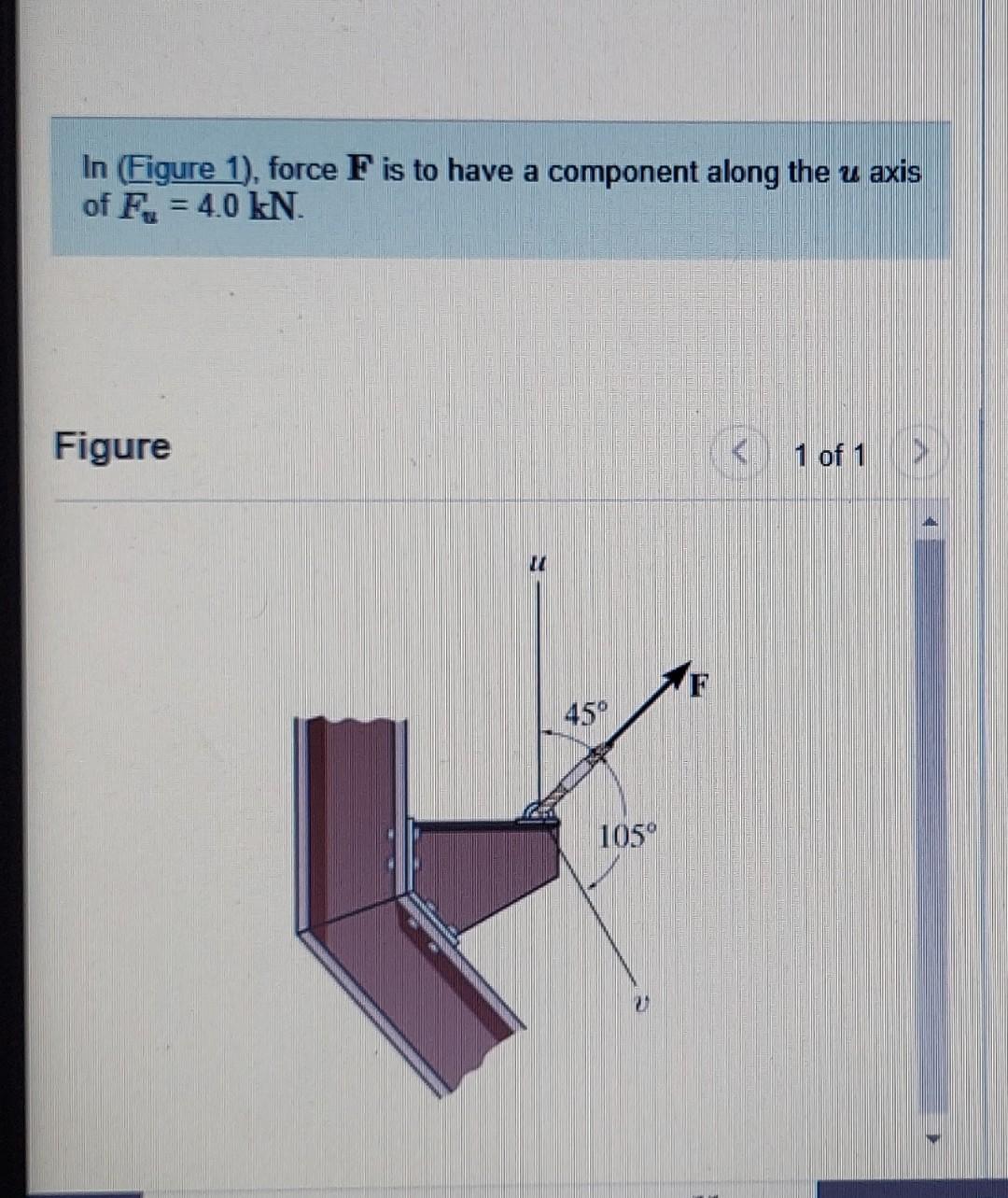 Solved In (Figure 1), force F is to have a component along | Chegg.com