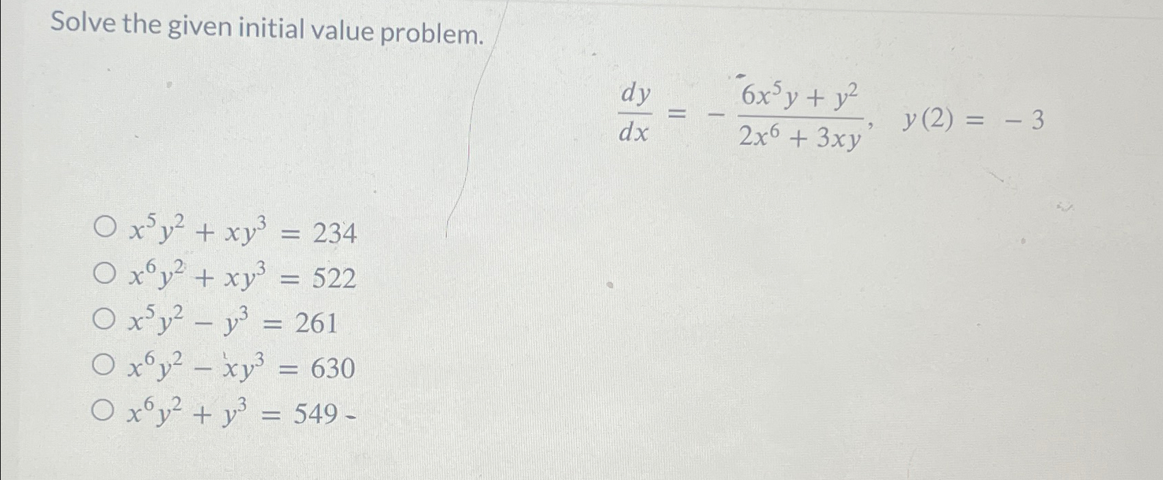 Solved Solve the given initial value | Chegg.com