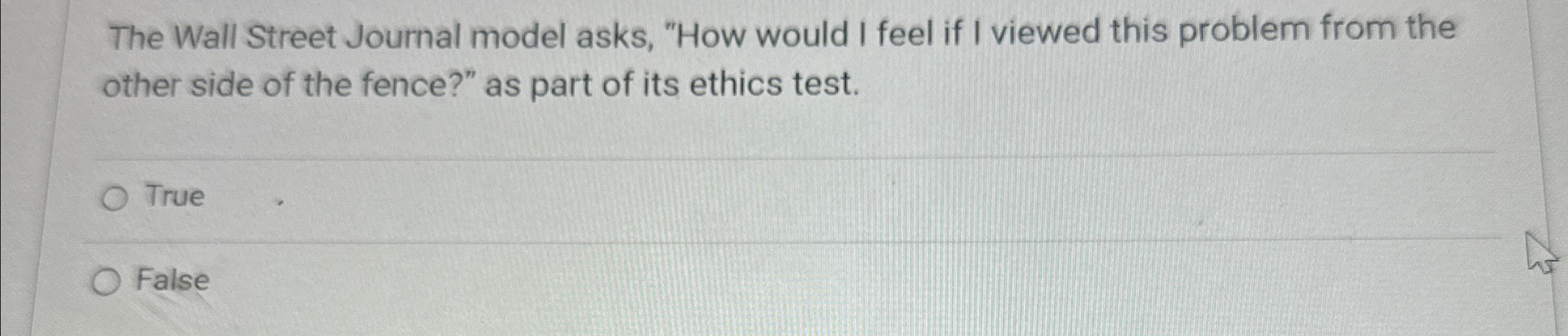 Solved The Wall Street Journal model asks, "How would I feel | Chegg.com