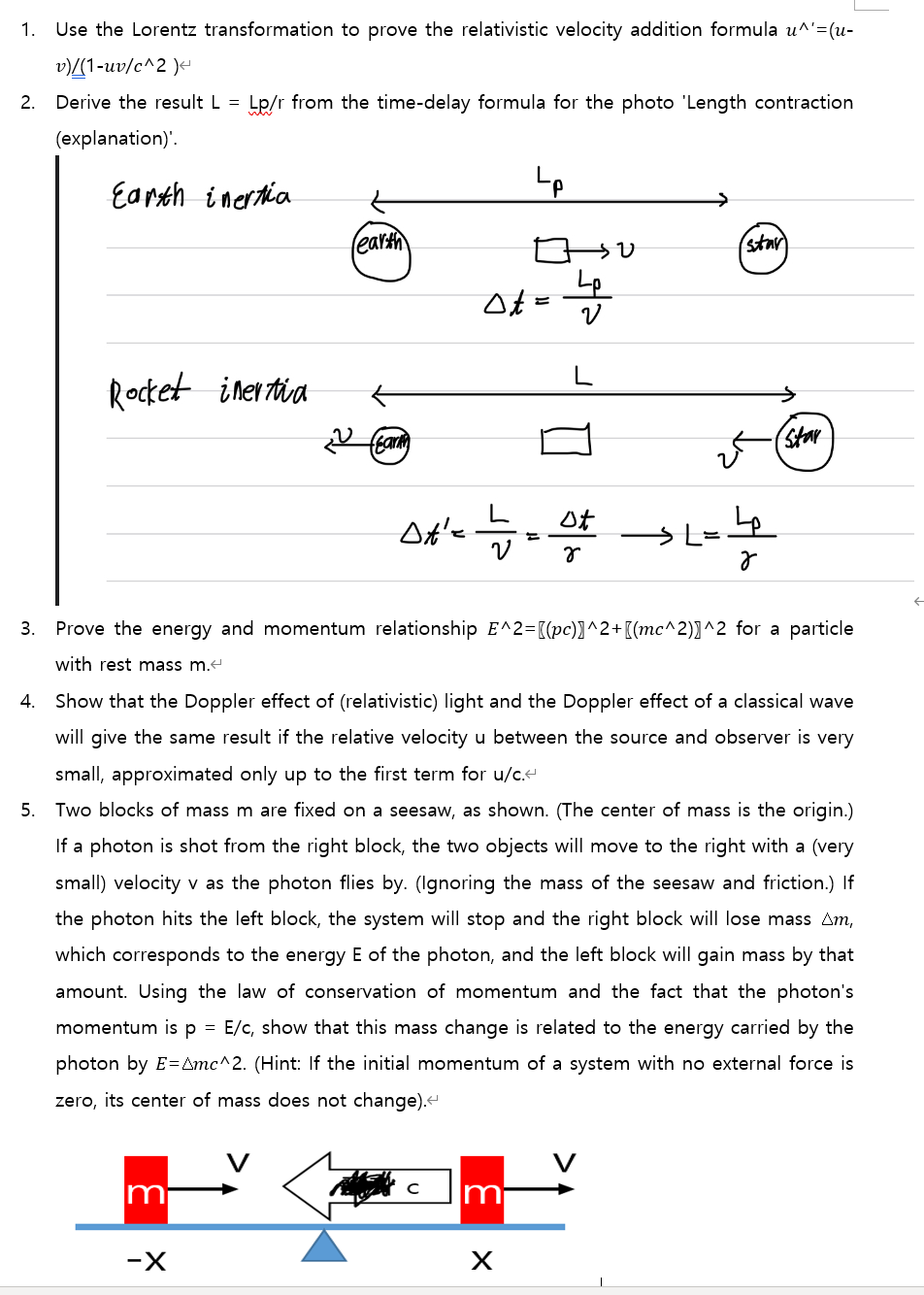 Solved Use the Lorentz transformation to prove the | Chegg.com