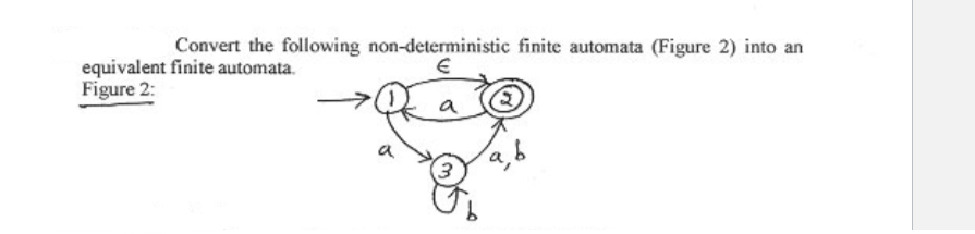 Convert The Following Non Deterministic Finite