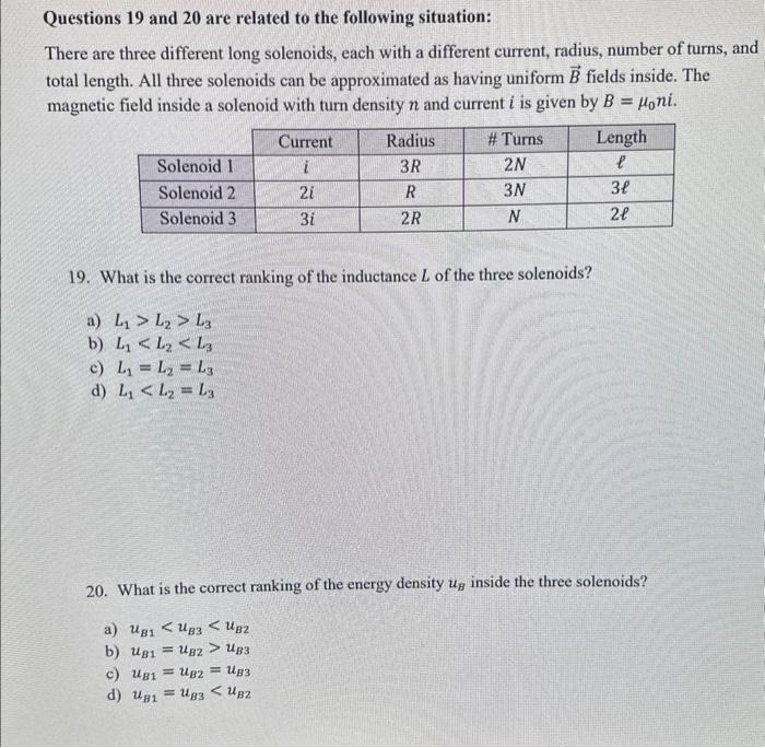 Solved Questions 19 and 20 are related to the following | Chegg.com