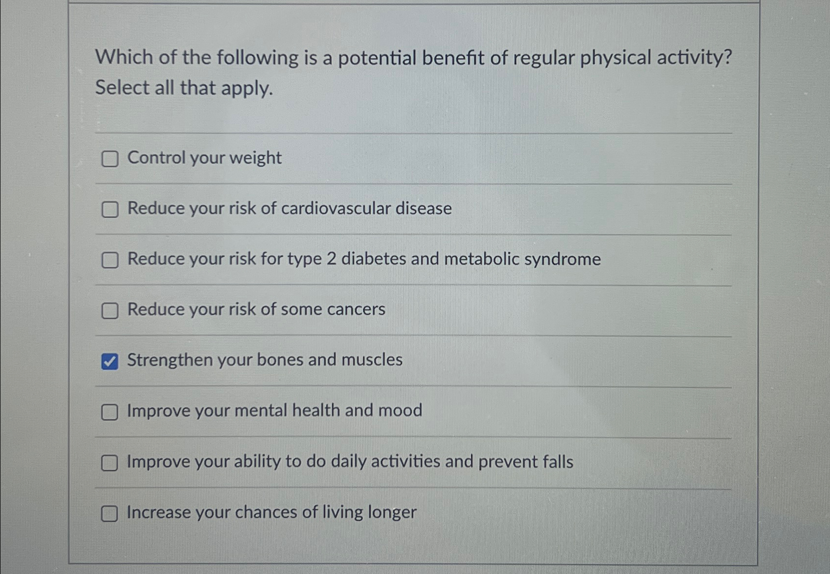 Solved Which of the following is a potential benefit of | Chegg.com