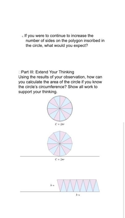 Solved Part I: Polygons and Circles a. Help Dakota with her | Chegg.com