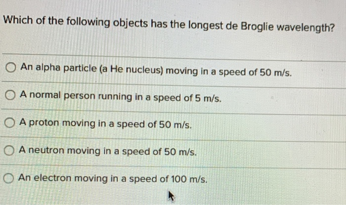 Solved Which of the following objects has the longest de | Chegg.com