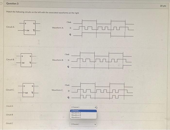 Solved Match the following circuits on the keft with the | Chegg.com
