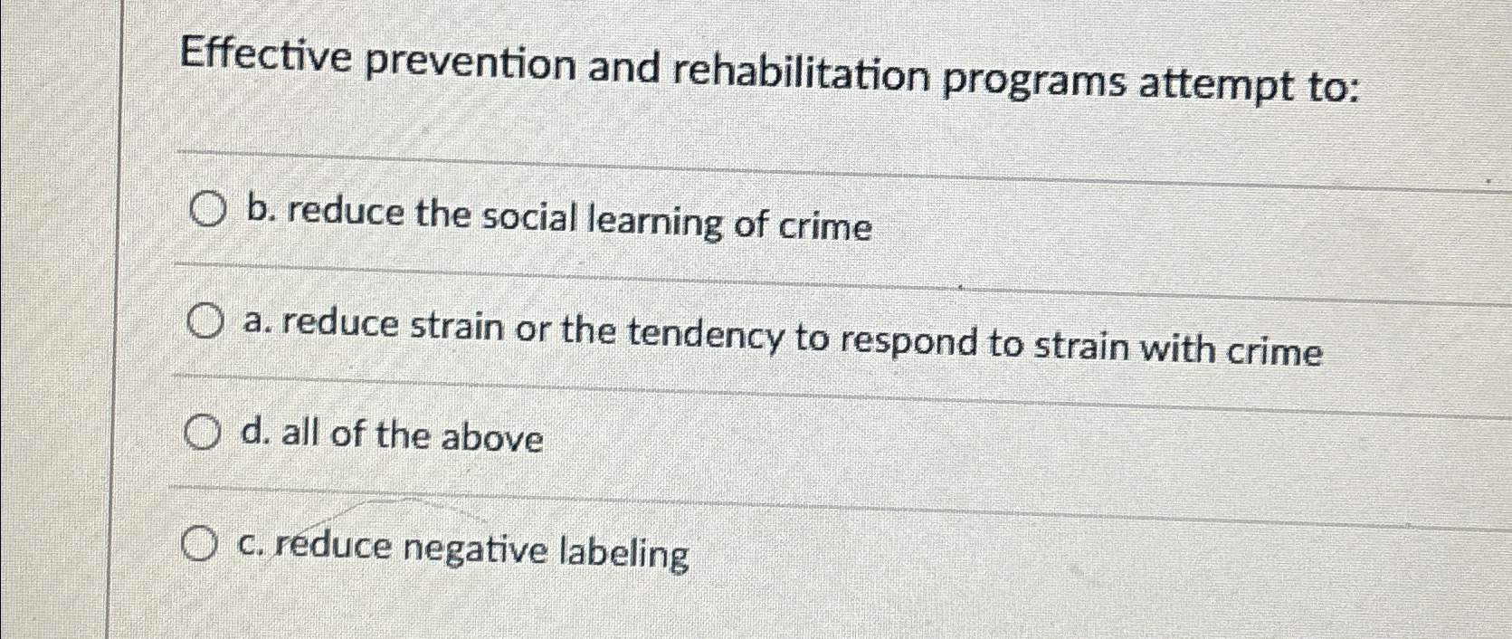 Solved Effective prevention and rehabilitation programs | Chegg.com