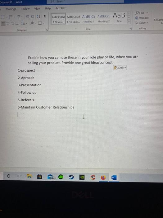 Solved Documenti Word Search Mailings Review View Help | Chegg.com