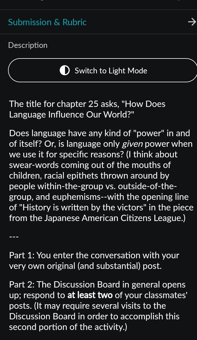 Submission \& Rubric Description The title for | Chegg.com