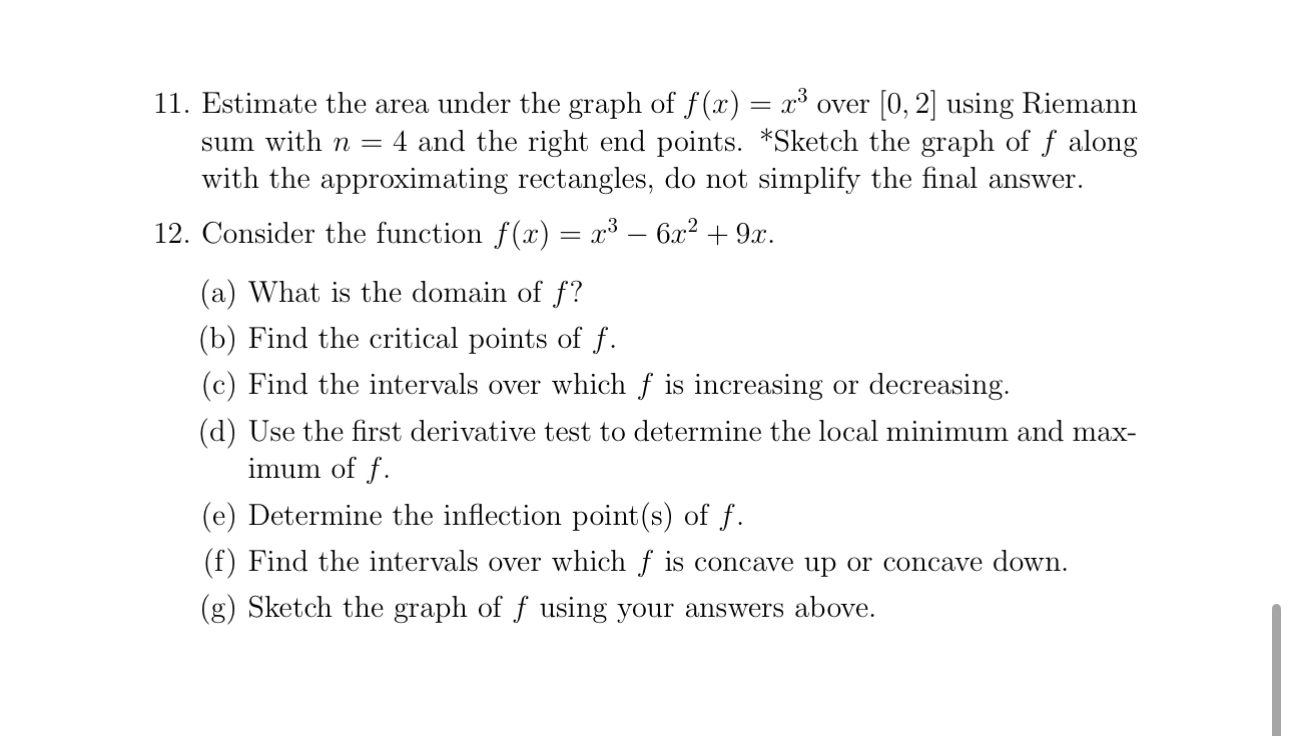 Solved Estimate the area under the graph of f(x)=x3 ﻿over | Chegg.com