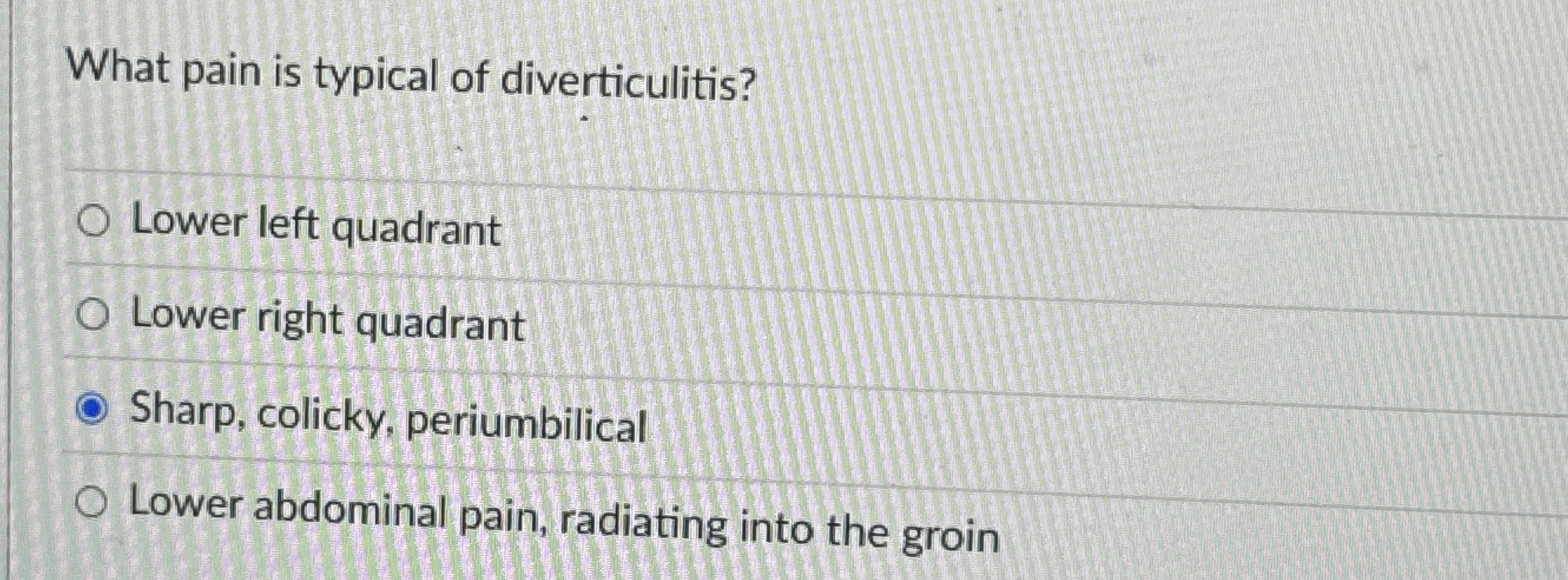 Diverticulitis Lower Abdominal Quadrant – MQIO