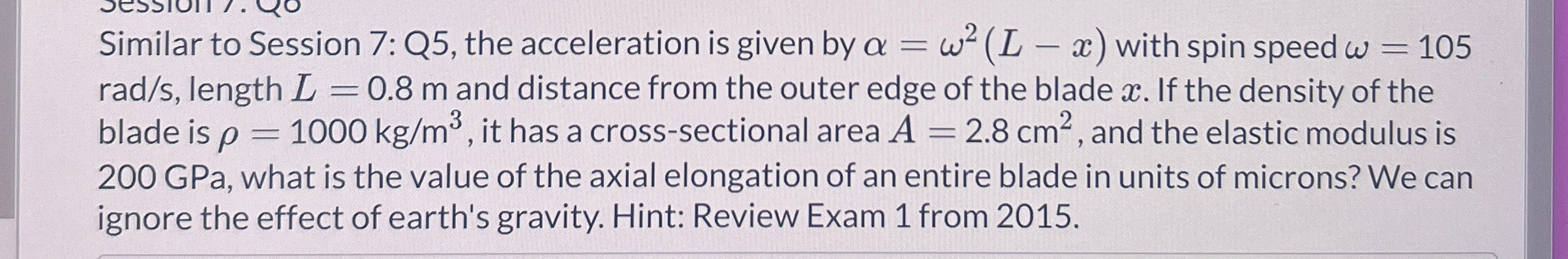 Solved Similar to Session 7: Q5, ﻿the acceleration is given | Chegg.com