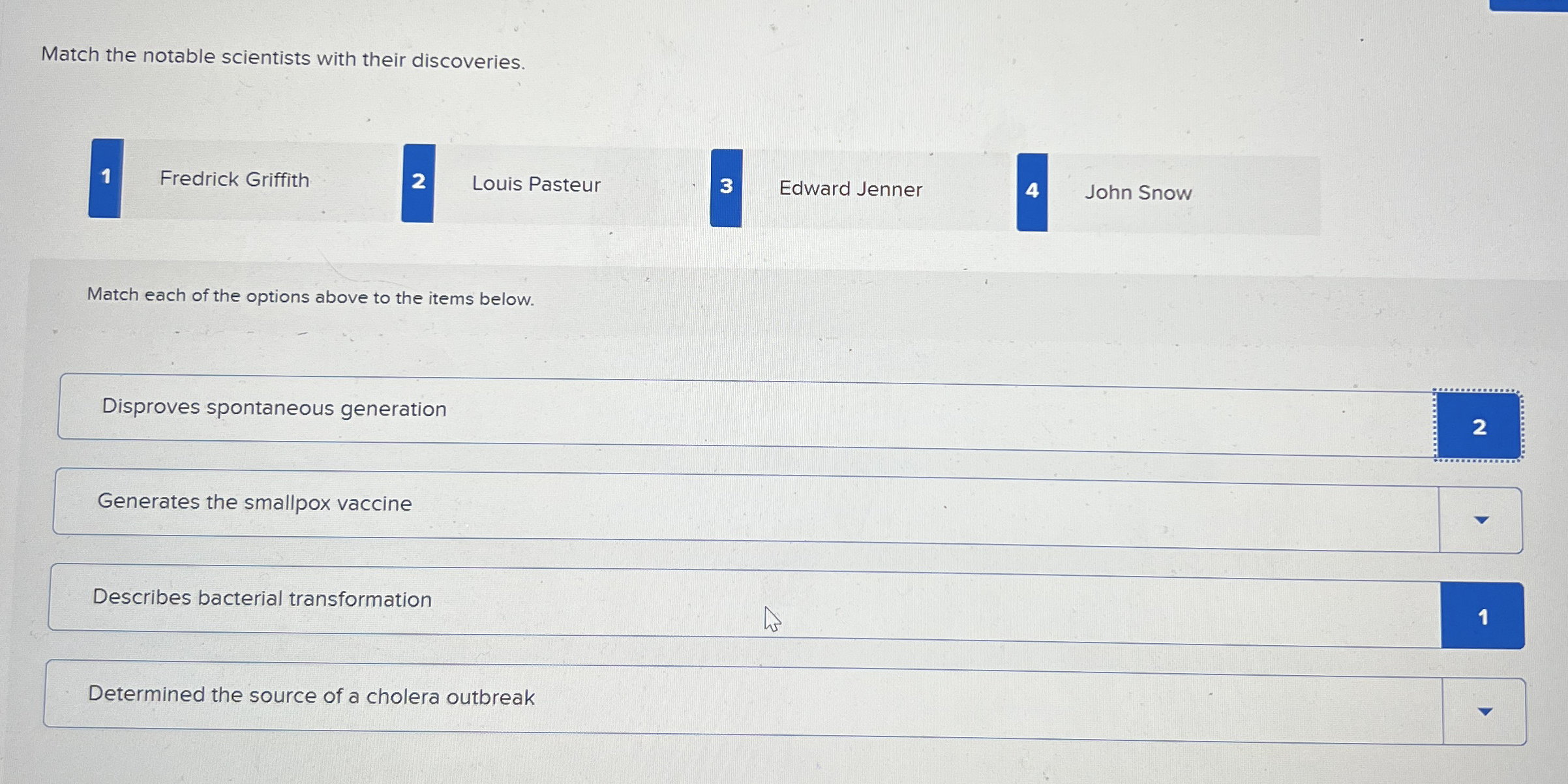 Match the notable scientists with their | Chegg.com