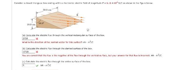 Solved Consider a closed triangular box resting within a | Chegg.com