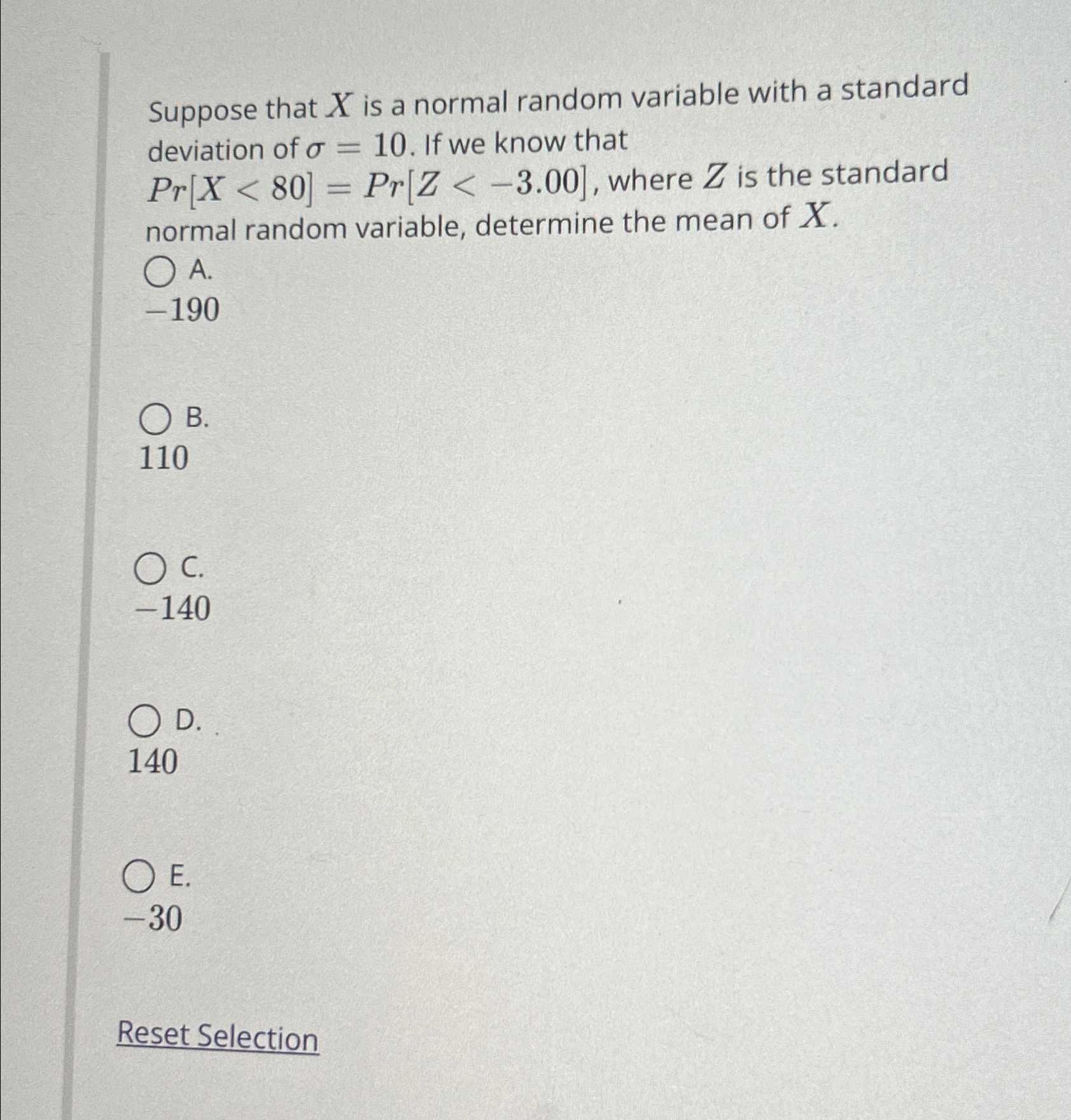 Solved Suppose that x ﻿is a normal random variable with a | Chegg.com