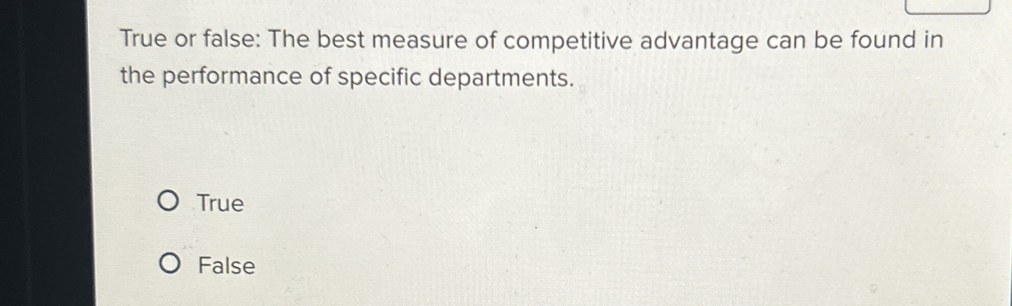 Solved True or false: The best measure of competitive | Chegg.com
