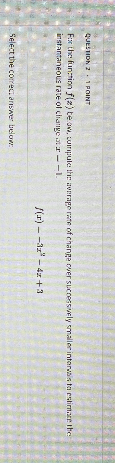 Solved QUESTION 2*1 ﻿POINTFor the function f(x) ﻿below, | Chegg.com
