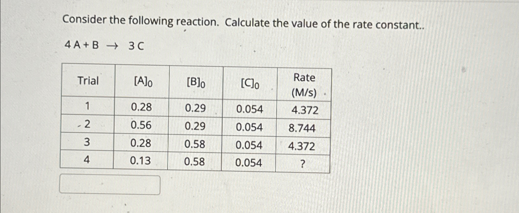 Consider the following reaction. Calculate the value | Chegg.com