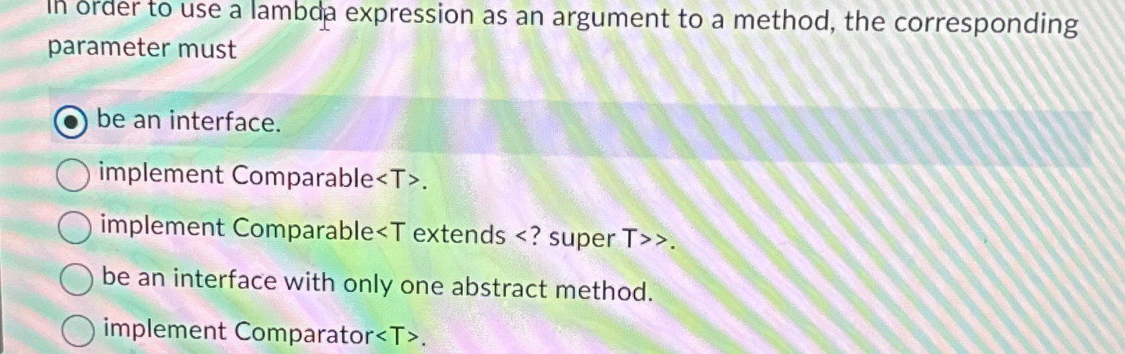 Solved In Order To Use A Lambda Expression As An Argument To