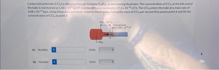 Solved Carbon tetrachloride (CCl_4) is diffusing through | Chegg.com