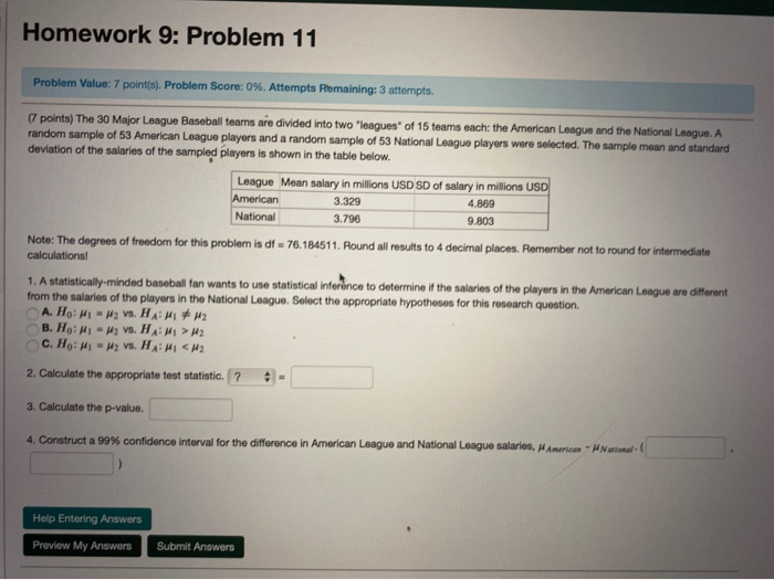 Solved Homework 9: Problem 11 Problem Value: 7 point(s), | Chegg.com