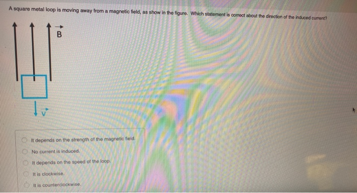 Solved A square metal loop is moving away from a magnetic | Chegg.com