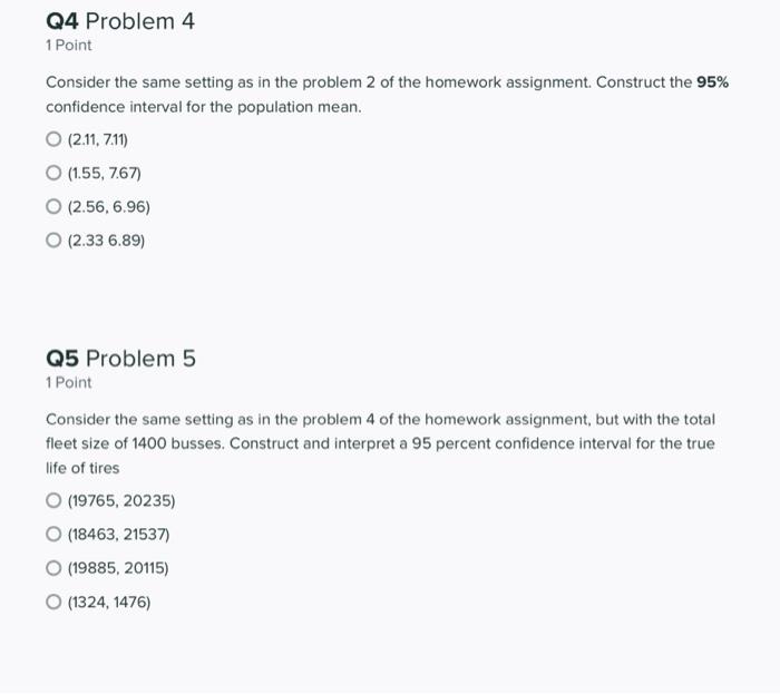 Q4 Problem 4 1 Point Consider the same setting as in | Chegg.com