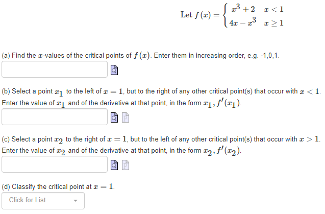 Solved Let f(x)={x3+2,x