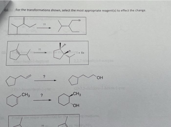 Solved Q2. For the transformations shown, select the most | Chegg.com