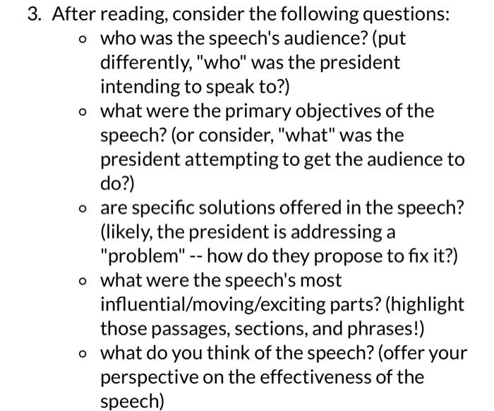 After reading, consider the following questions: - | Chegg.com