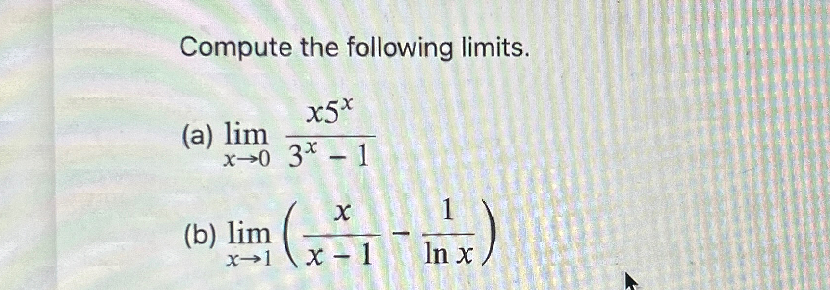 Solved Compute the following | Chegg.com